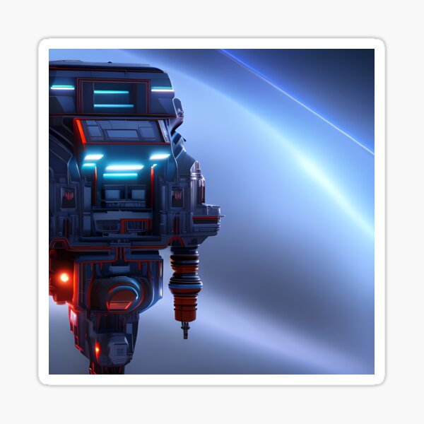 "Orbiting Space Ship" Sticker for Sale by inkwellcd | Redbubble