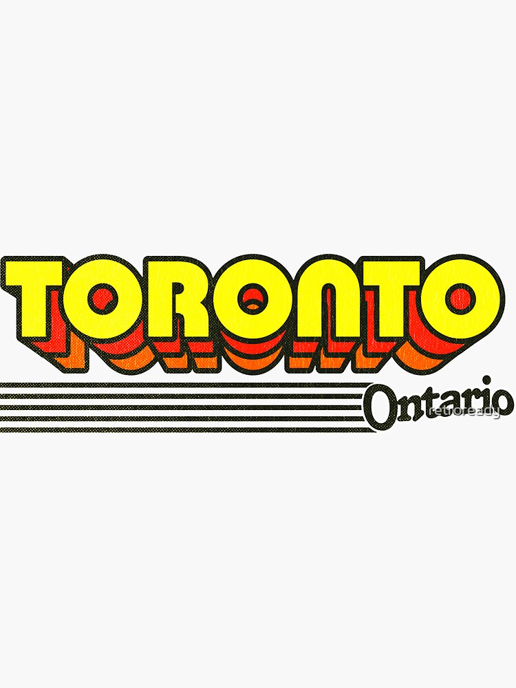 "Toronto, Ontario | Retro Stripes" Sticker for Sale by retroready ...