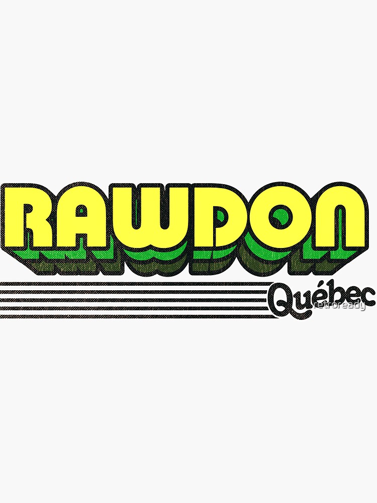 "Rawdon, Québec | Retro Stripes" Sticker by retroready | Redbubble