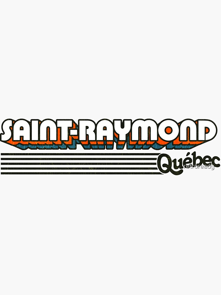 "Saint-Raymond, Québec | Retro Stripes" Sticker by retroready | Redbubble