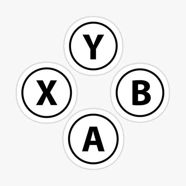 "XBOX Buttons | Black" Sticker for Sale by BIG-DICK-EN3RGY | Redbubble