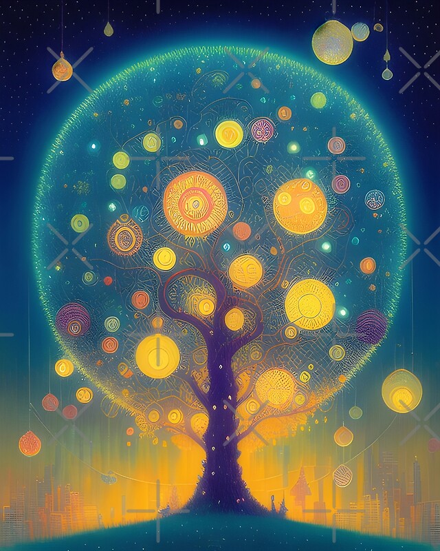 "The Shining Tree" by Axjo Art | Redbubble