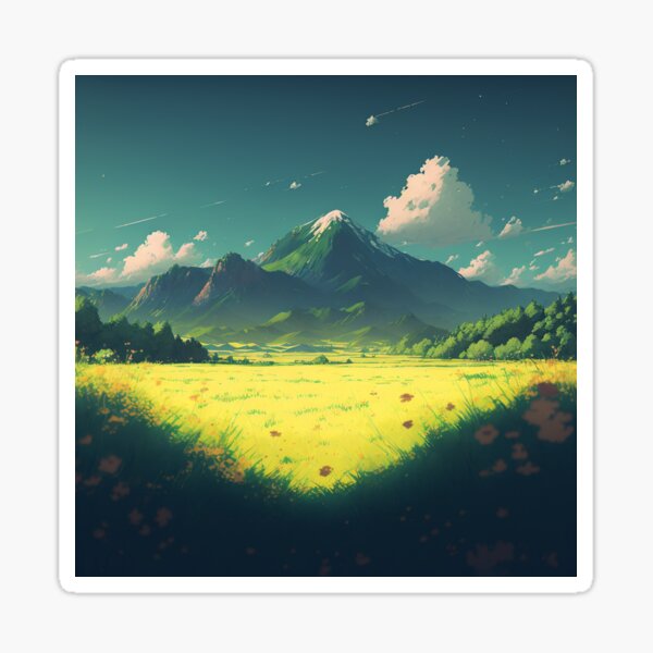 "Rural Landscape 4 - 田園風景 4" Sticker for Sale by SugoiDigi | Redbubble