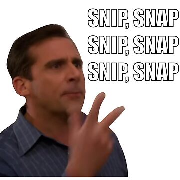 "Micheal Scott Snip Snap" Sticker for Sale by Anna Kemper | Redbubble