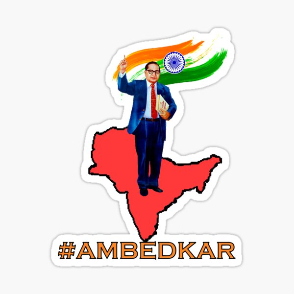 "Dr B R AMBEDKAR in Indian " Sticker for Sale by HelainaMadso | Redbubble