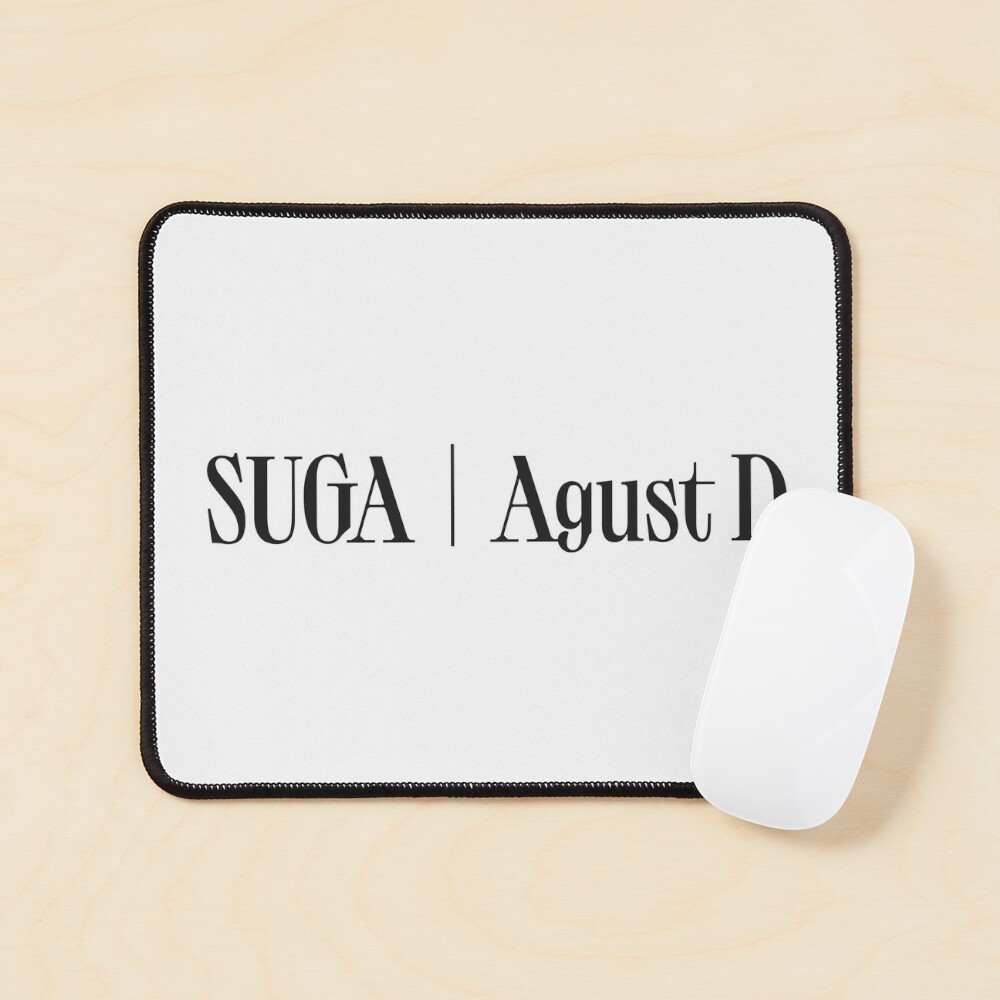 "SUGA - AGUST D name (black text version)" Sticker for Sale by ...