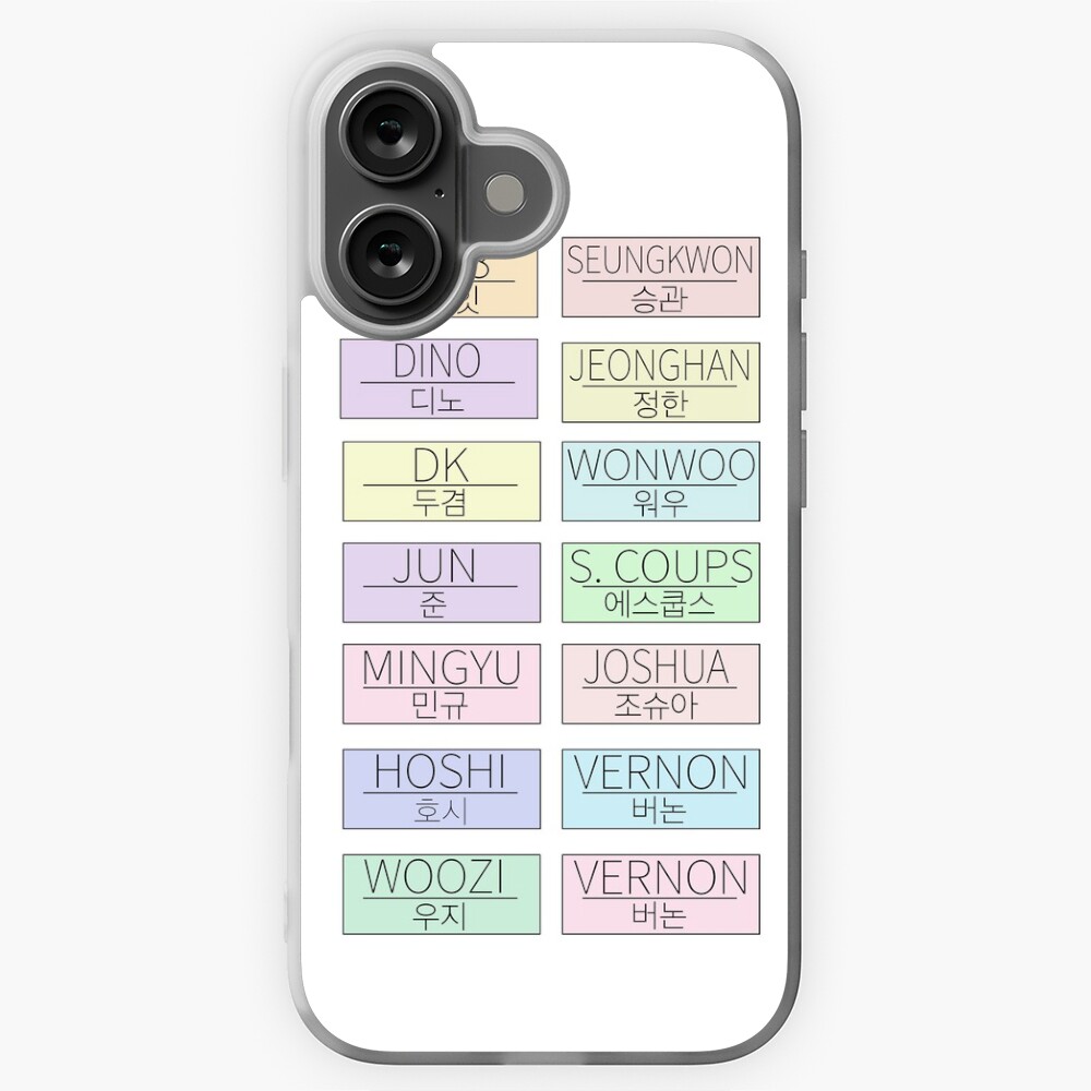 "Seventeen Name Stickers" Sticker for Sale by alexabay | Redbubble