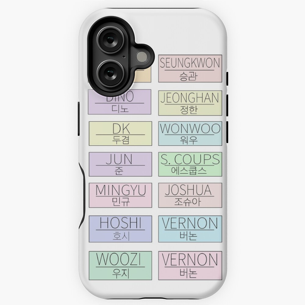 "Seventeen Name Stickers" Sticker for Sale by alexabay | Redbubble
