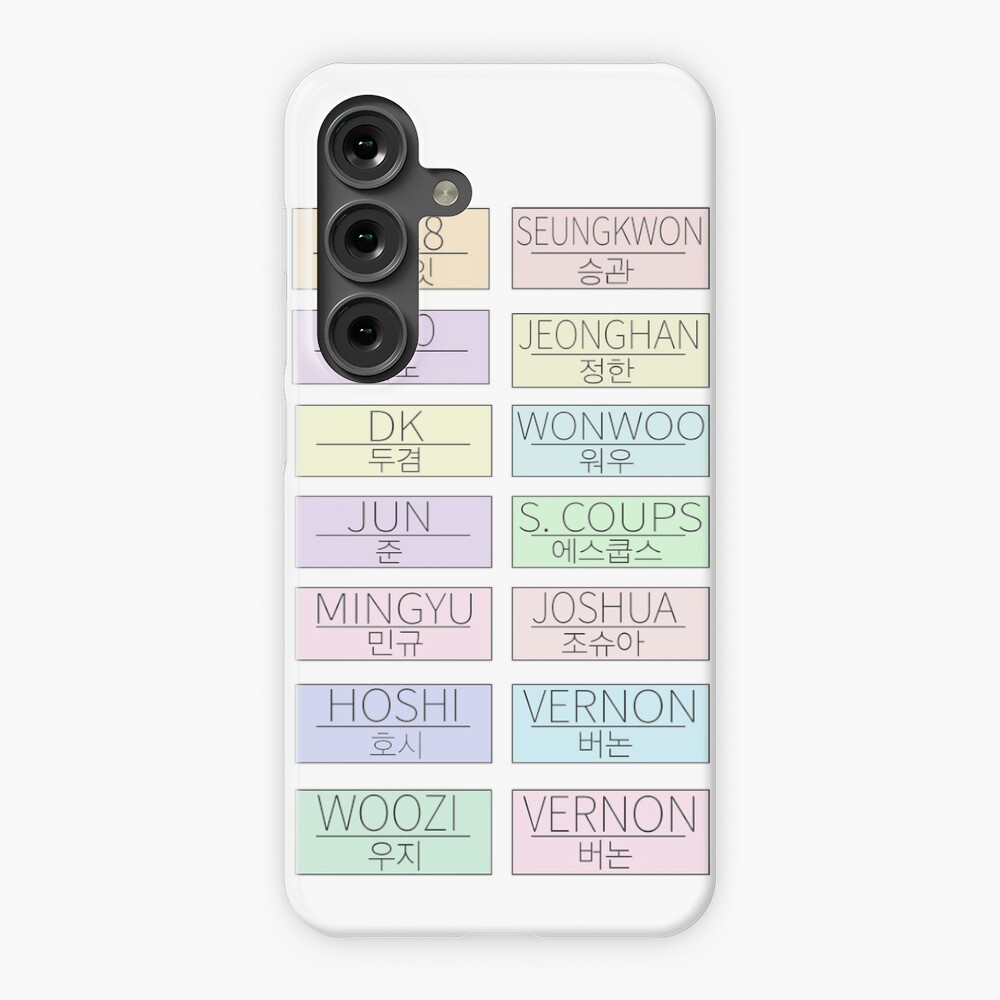 "Seventeen Name Stickers" Sticker for Sale by alexabay | Redbubble