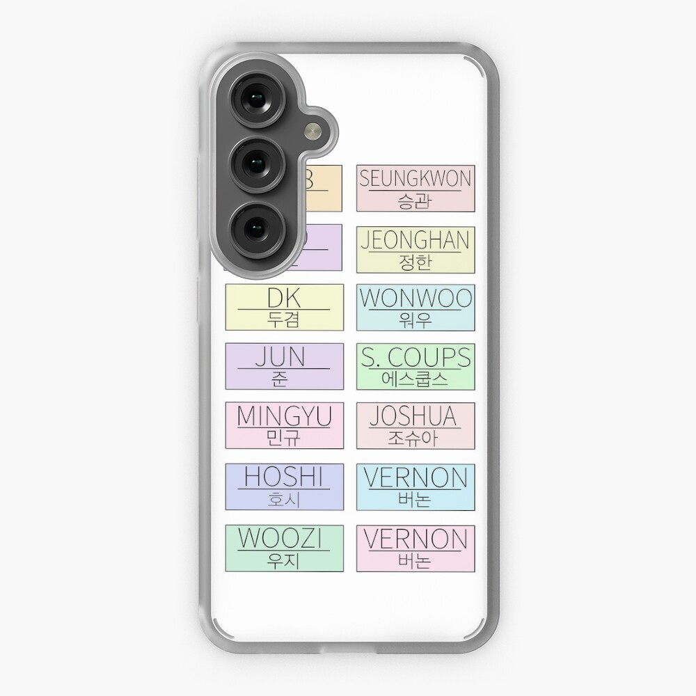"Seventeen Name Stickers" Sticker for Sale by alexabay | Redbubble