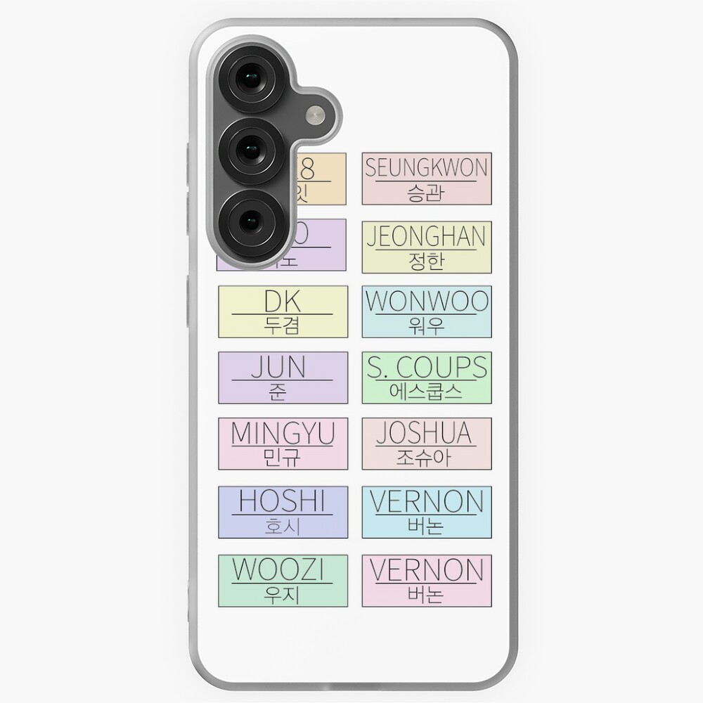 "Seventeen Name Stickers" Sticker for Sale by alexabay | Redbubble