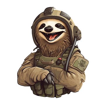 "Stealth Sloth Tactical Sticker" Sticker for Sale by Stizz08 | Redbubble
