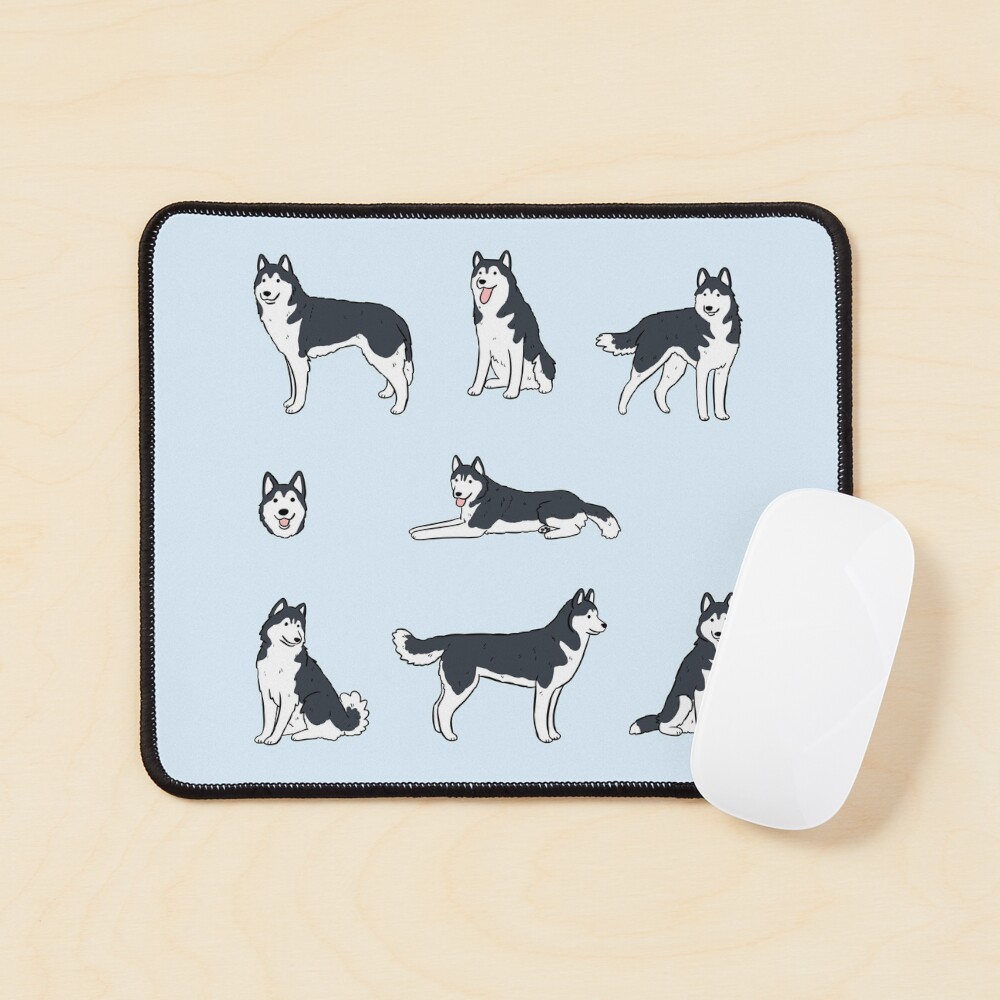 "Cute Siberian husky dog pack" Sticker for Sale by Yarafantasyart ...