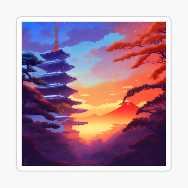 "Japanese Shrine" Sticker for Sale by Artieries1 | Redbubble