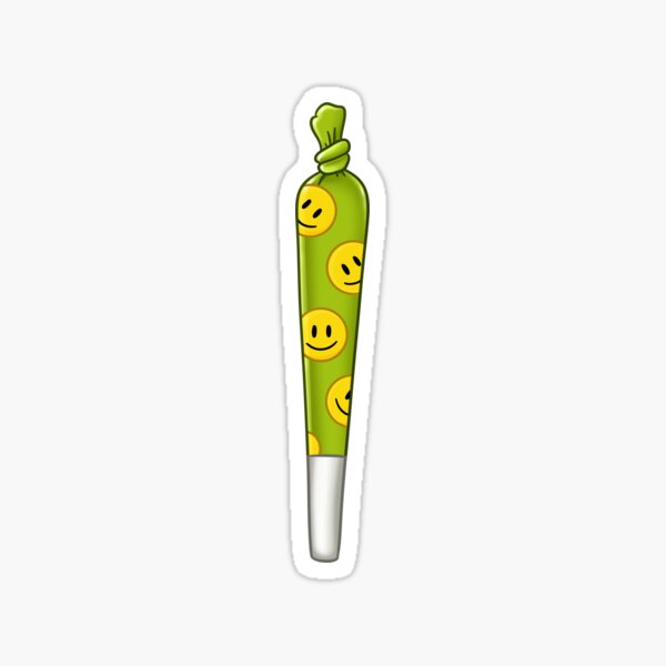 "joint with smiley face" Sticker for Sale by secondofjuly | Redbubble