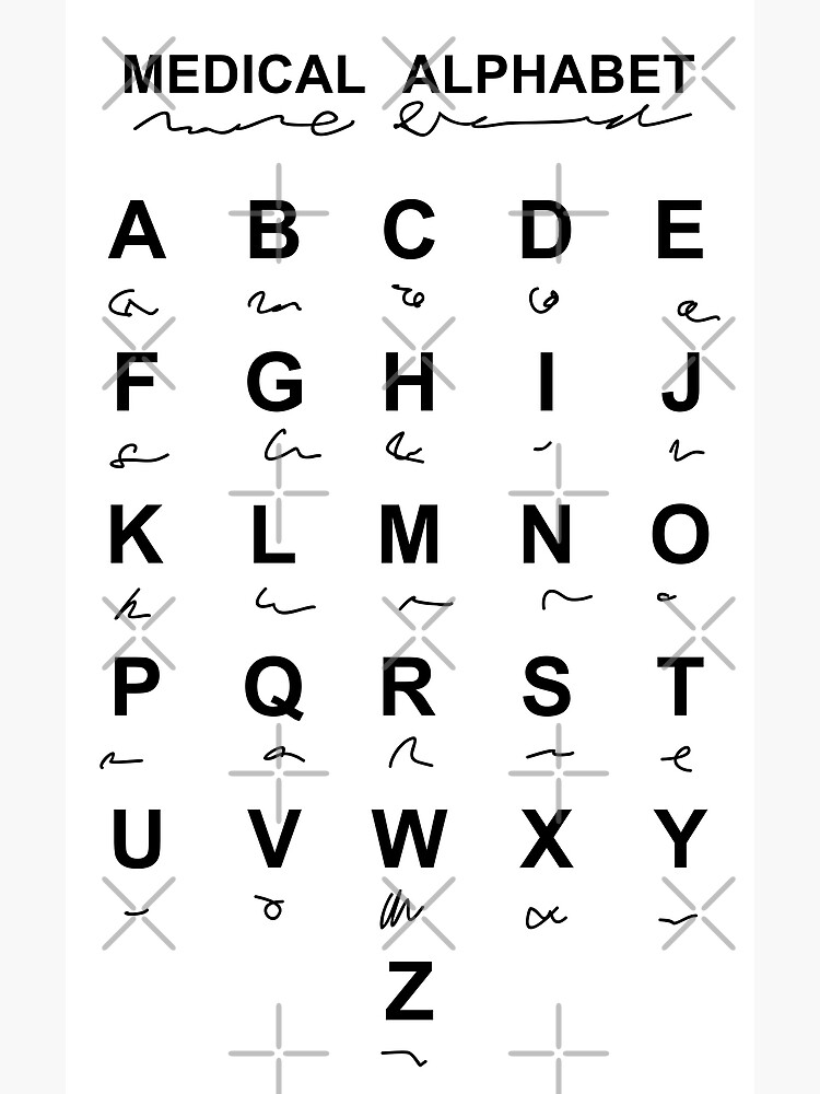 "Medical Alphabet" Poster for Sale by Yeaha | Redbubble