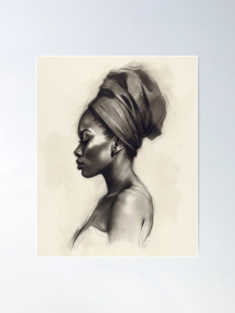 Black Portrait Drawing