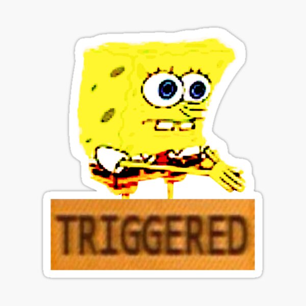 "Spongebob Trigger-pants" Sticker by D19Sapphire15 | Redbubble