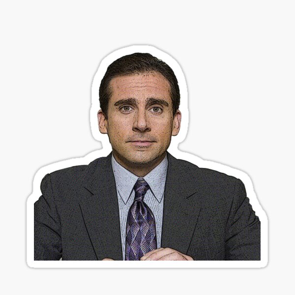 "MICHAEL SCOTT Steve Carell The Office TV Show NBC " Sticker by starkle ...