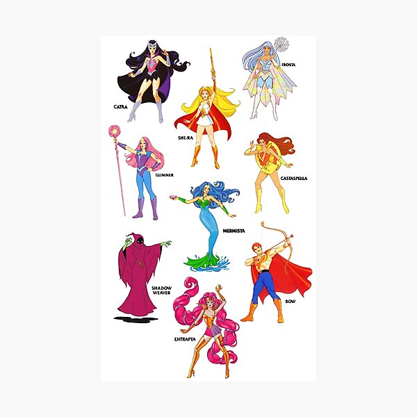 "Retro SHE RA Princess of Power Vintage Style Characters art print ...