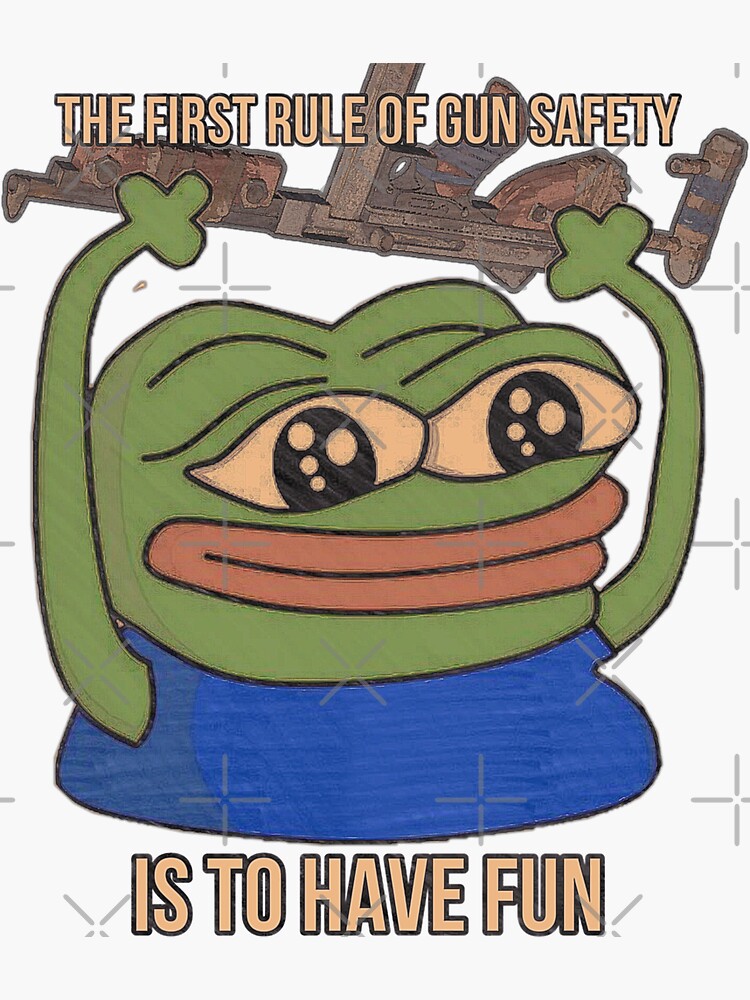 "Pepe Gun Safety" Sticker for Sale by TaxThisFedBoy | Redbubble