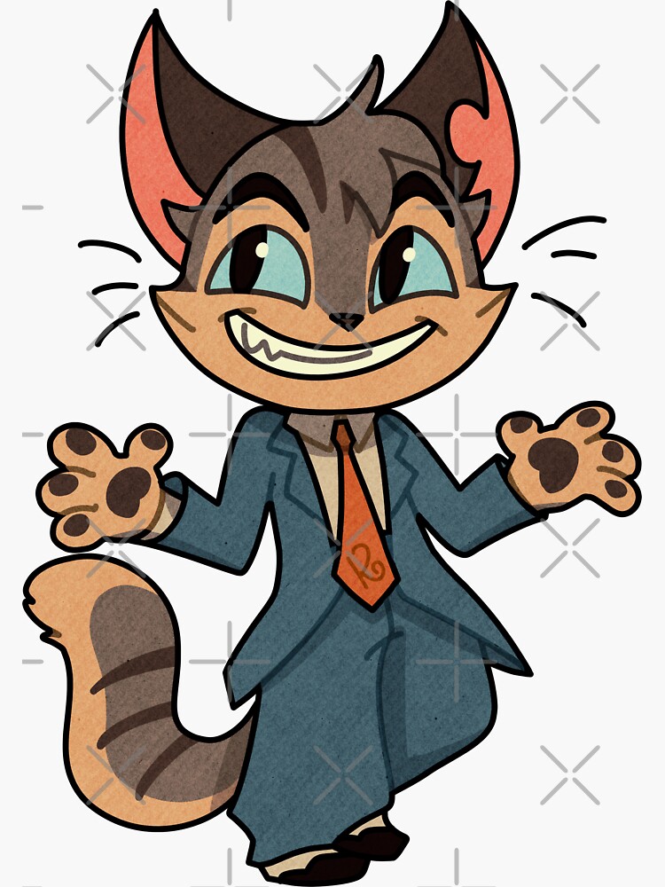 "Lackadaisy Rocky" Sticker for Sale by PeePooShop | Redbubble