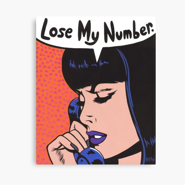 "Lose My Number" Canvas Print by turddemon | Redbubble