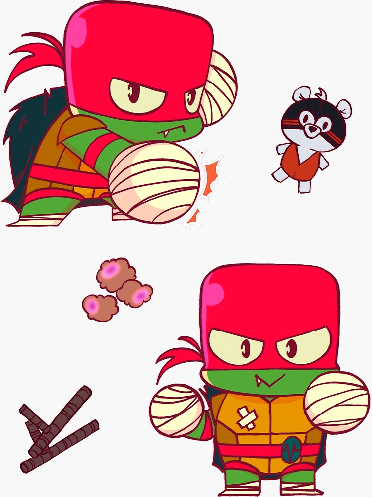 "ROTTMNT Raph" Sticker for Sale by RoeExists | Redbubble
