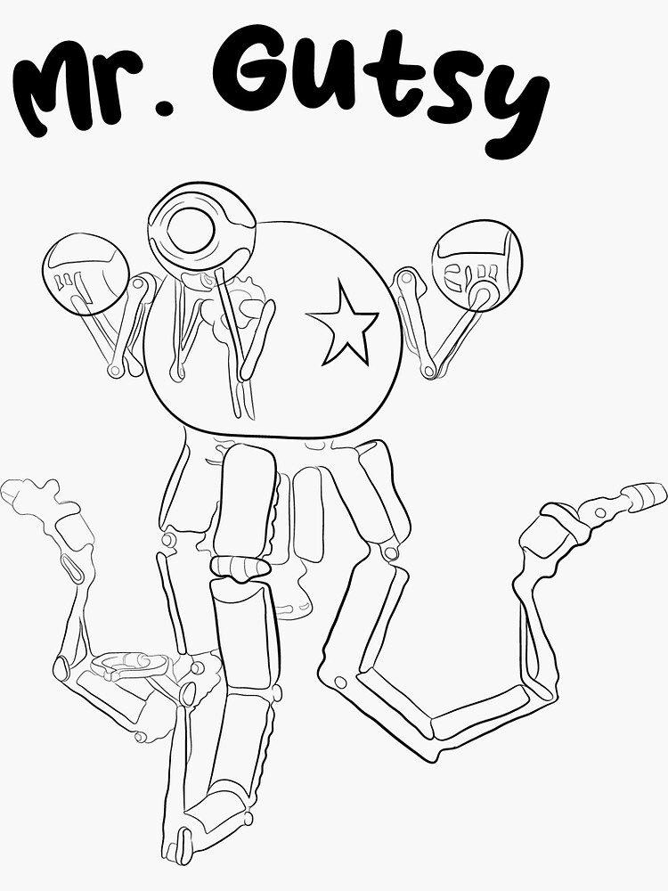 "Fallout Robot Line Art - Mr Gutsy" Sticker for Sale by Heroes-choice ...
