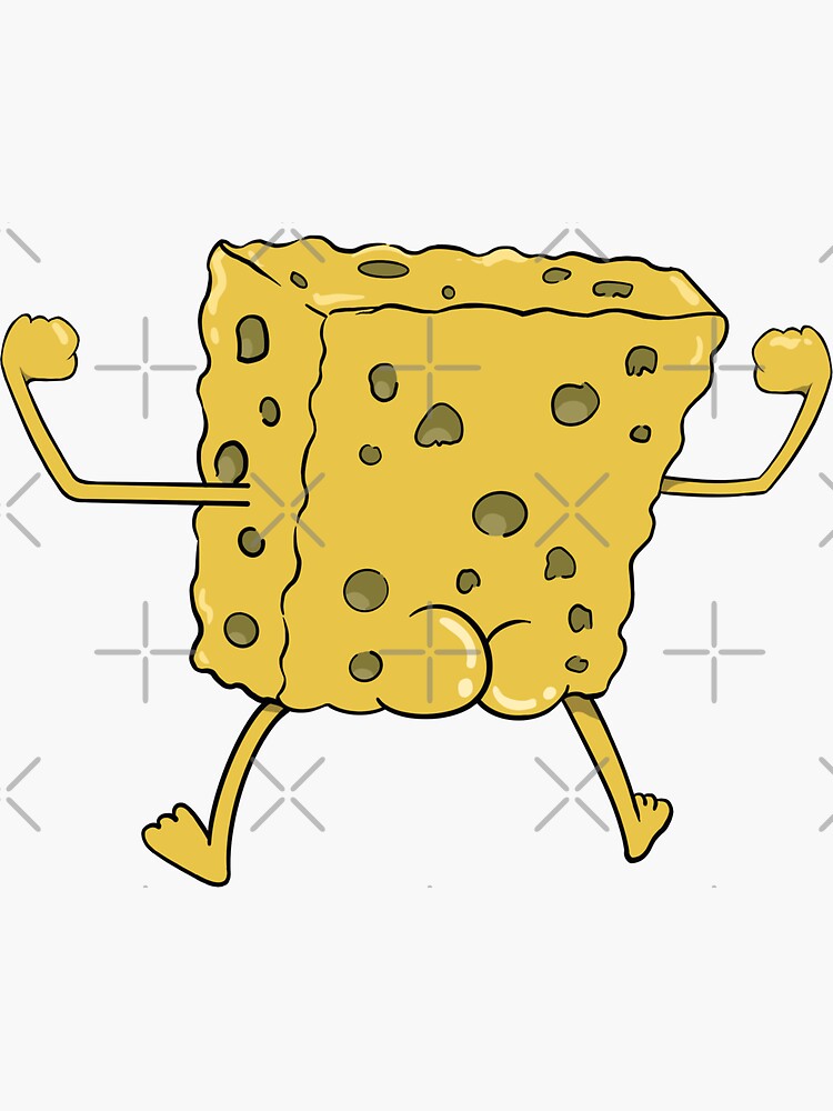 "Spongebob Butt Sticker" Sticker for Sale by BadCoffin | Redbubble