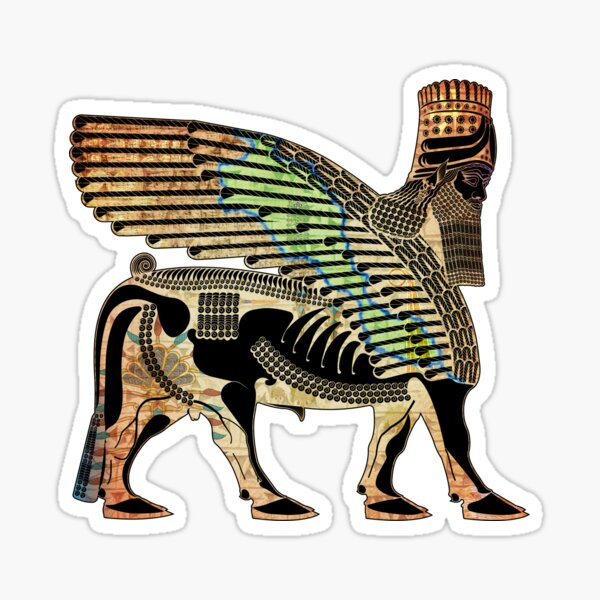 "Lamassu Mesopotamia " Sticker for Sale by YousifAziz | Redbubble
