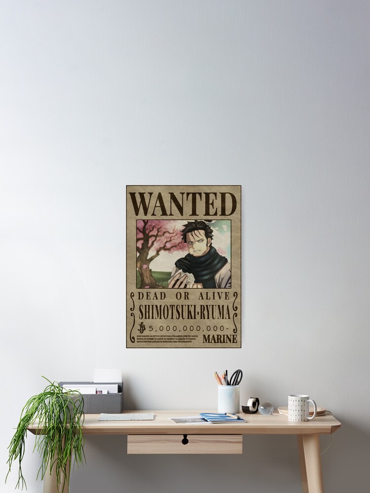 "Shimotsuki Ryuma Bounty One Piece Sword God Wanted " Poster for Sale ...