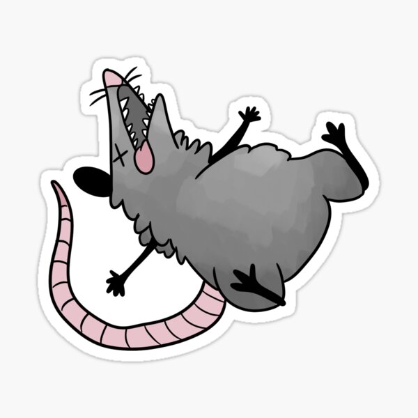 "Possum Corpse Emote" Sticker for Sale by AstroMothy | Redbubble