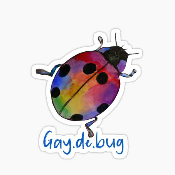"Gay.de.bug, LGBTQ humor, gay pride, queer" Sticker for Sale by ...