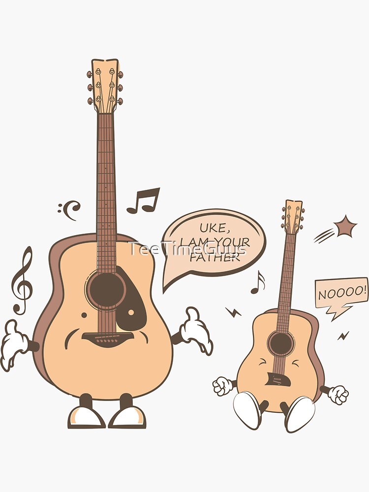 "Uke I Am Your Father" Sticker for Sale by TeeTimeGuys | Redbubble