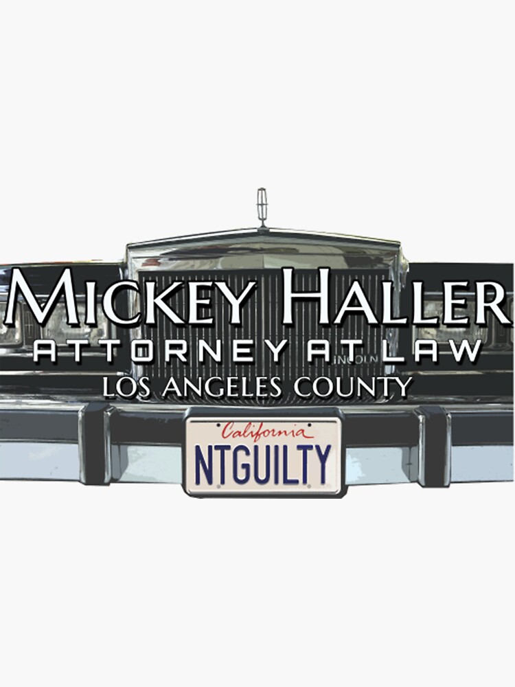 "Mickey Haller, the Lincoln Lawyer T-Shirt" Sticker for Sale by ...