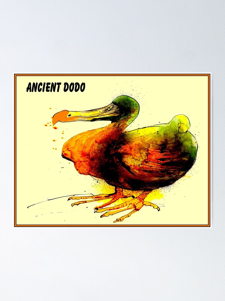 Póster «DODO ANTIGUO: Impresión de la pintura de aves extinto de la ...