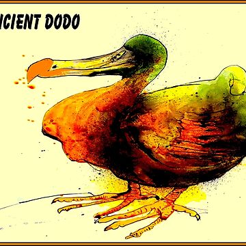 "ANCIENT DODO : Vintage Extinct Bird Painting Print" Art Board Print ...