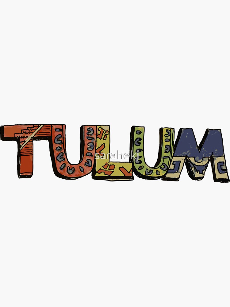 "Tulum, Mexico Logo" Sticker for Sale by sarahekj | Redbubble