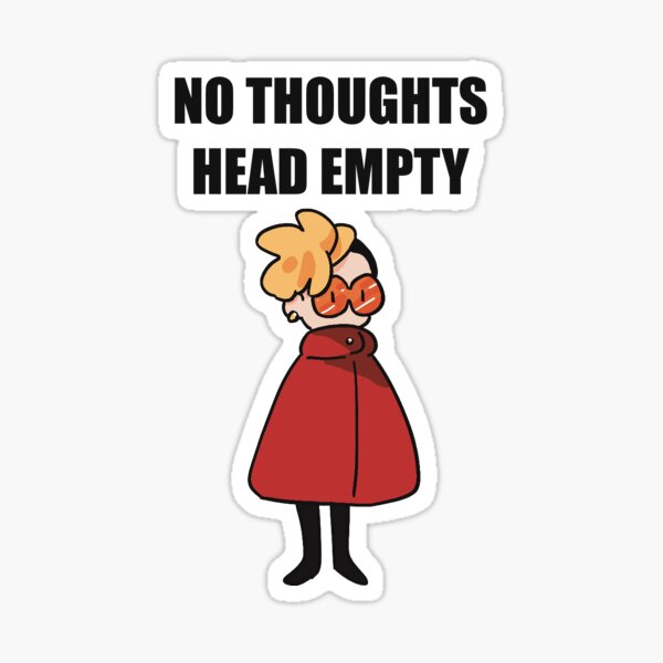 "vash no thoughts head empty" Sticker for Sale by nesushii | Redbubble