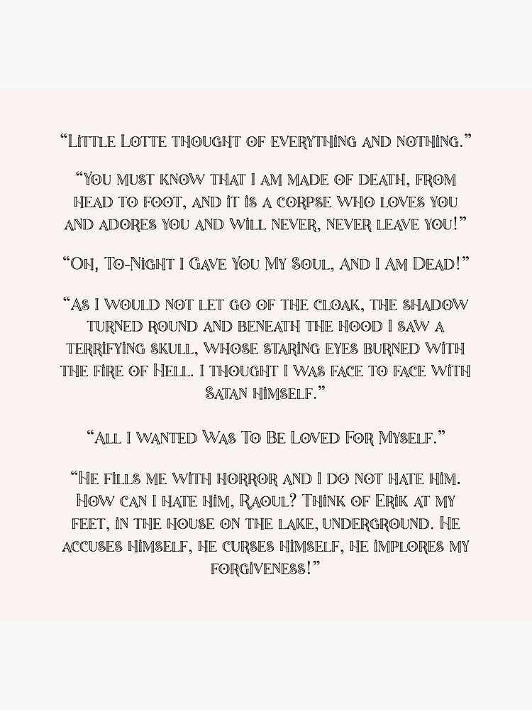 Phantom Of The Opera Erik Quotes