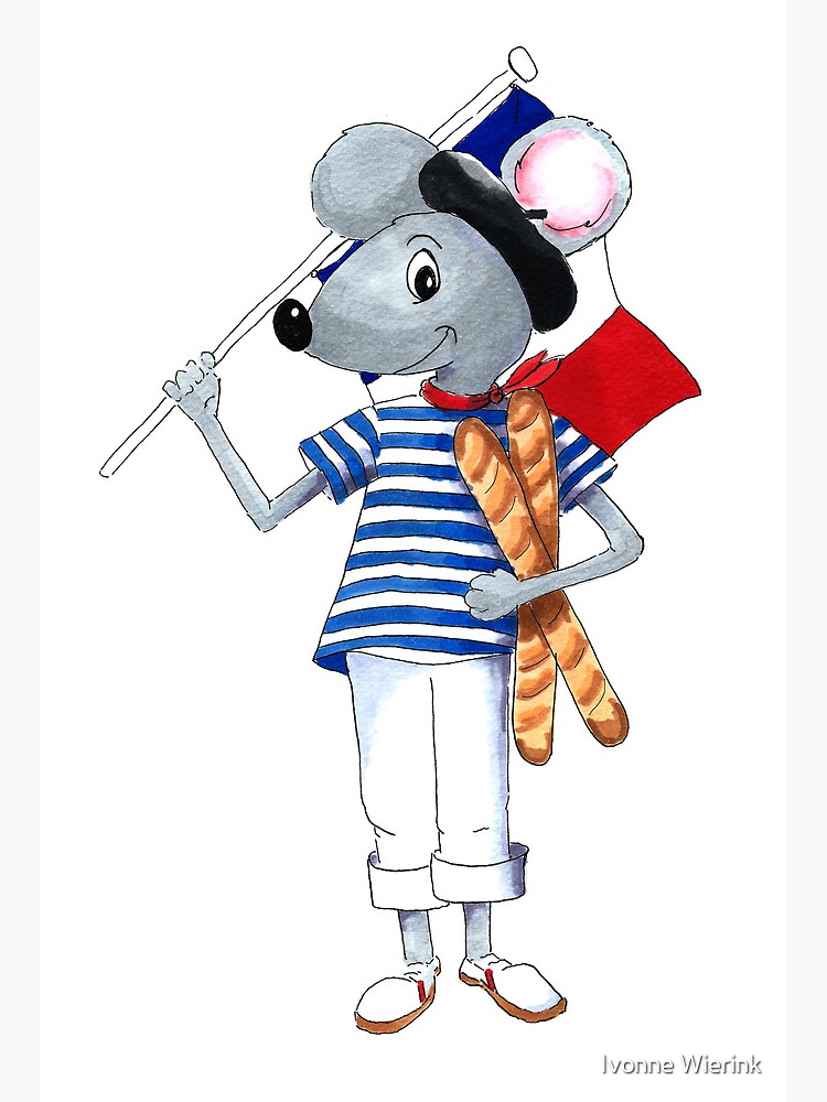 "Typical French mouse" Art Board Print for Sale by Ivonne Wierink ...