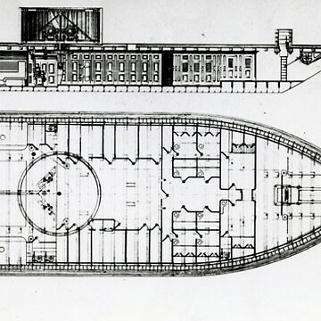"Ironclad warship USS Monitor, drawing (C025/5663)" Sticker for Sale by ...