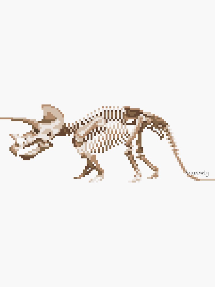 "Pixel Triceratops" Sticker by squeedy | Redbubble