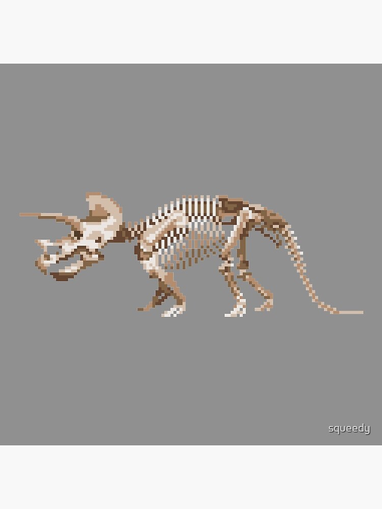 "Pixel Triceratops" Acrylic Block for Sale by squeedy | Redbubble