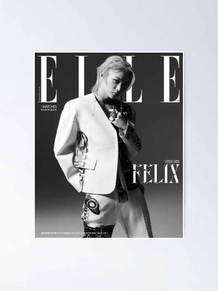 "black and white Felix Stray Kids 5-STAR SKZ comeback 2023 poster bang ...