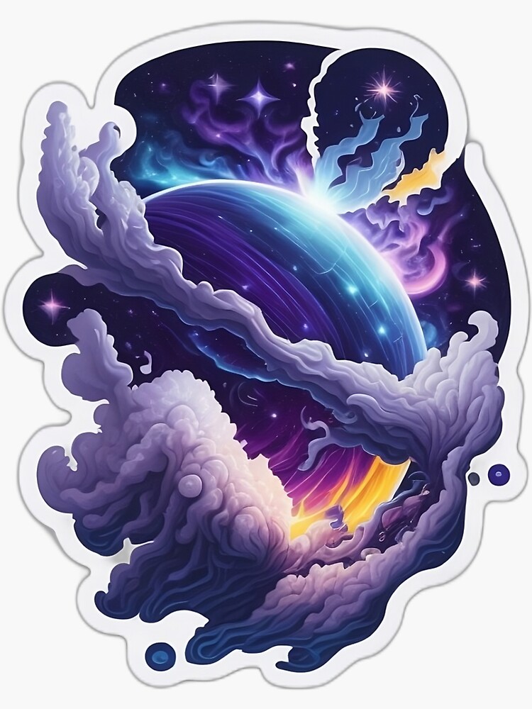 "Cosmic Dreams: Galaxy Sticker Design" Sticker for Sale by ...