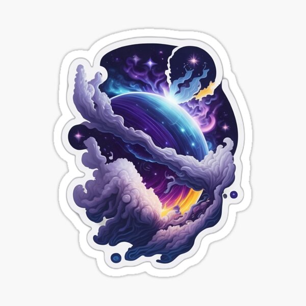"Cosmic Dreams: Galaxy Sticker Design" Sticker for Sale by ...