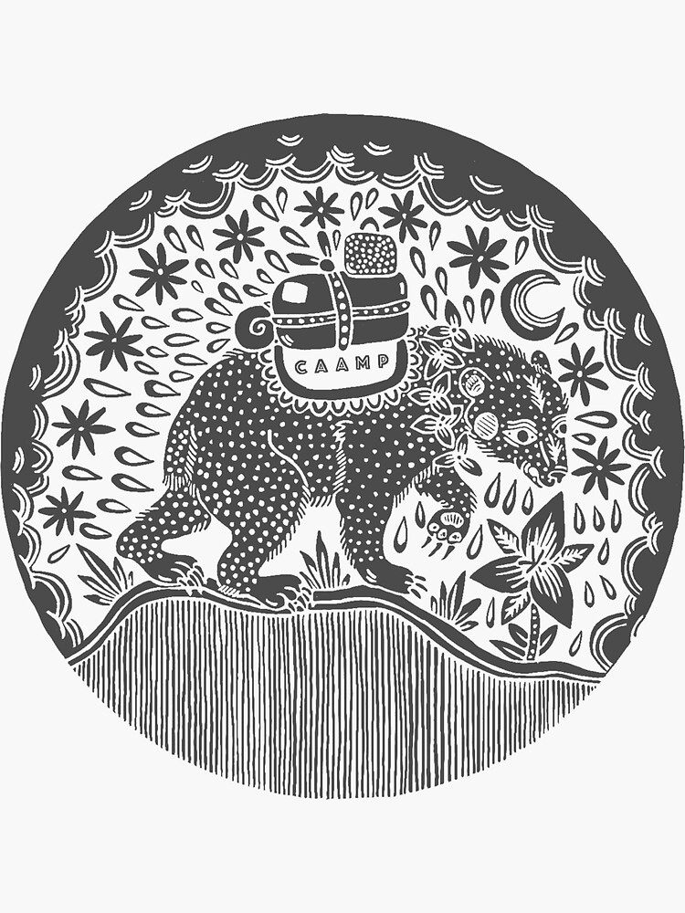 "Caamp Bear Grey" Sticker for Sale by katefunk4 | Redbubble