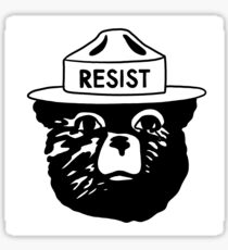 Smokey Bear Resist Stickers | Redbubble